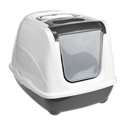 AniOne Katzentoilette Flip Cat M dunkelgrau