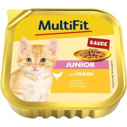 MultiFit Nassfutter Katze Junior, in Sauce, Huhn 64x100 g