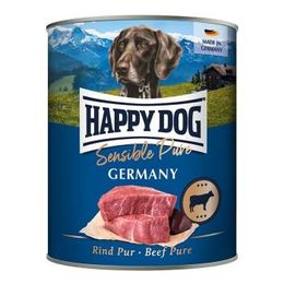 Happy Dog Sensible Pure Nassfutter Hund Adult 6x800 g Rind