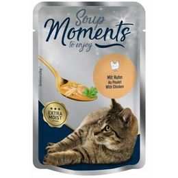 MOMENTS Soup Nassfutter Katze Adult, Huhn 48x40 g