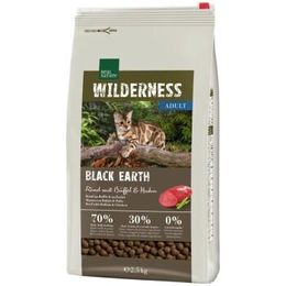 REAL NATURE WILDERNESS Trockenfutter Katze, Adult, Black Earth, Rind, B&uuml;ffel & Huhn 2,5 kg