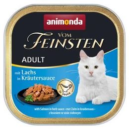 animonda Vom Feinsten Adult 32x100g Lachs, in Kr&auml;utersauce