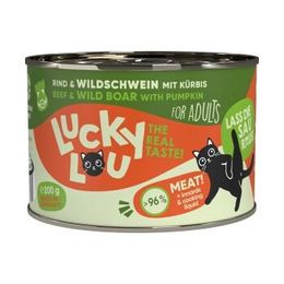 Lucky Lou Nassfutter Katze Adult Rind und Wildschwein 12x200 g
