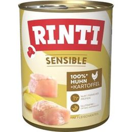 Rinti Sensible Nassfutter Hund, Adult, Dose, Huhn und Kartoffel 6x800 g