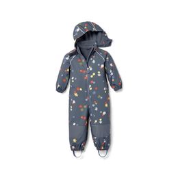 Tchibo - Kleinkind-Softshell-Einteiler - Herren - Gr. 86/92 - dunkelblau/geblümt