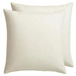 Federkissen Otto Keller "Große Auswahl", beige (creme), B:80cm L:80cm, Bezug: 100% Baumwolle. Füllung: 70% Gänsefeder, 30% Gänsedaunen, Kopfkissen