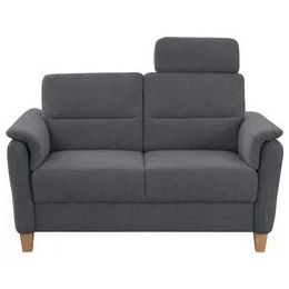 2-Sitzer Home Affaire "Palmera, B: 149 cm", grau (anthrazit), B:149cm H:89cm T:89cm, 100% Polyester;Struktur (100% Polyester);Luxus-Microfaser in Lederoptik (100% Polyester), Sofas, mit Federkern