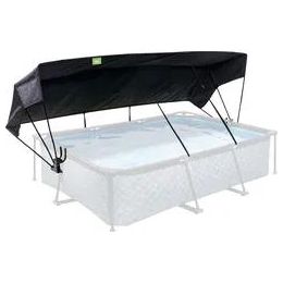 Poolverdeck EXIT "Sonnensegel", schwarz, B:300cm H:115cm T:200cm, Polyester, Verdecke, spendet Schatten beim Baden in der Sommerhitze