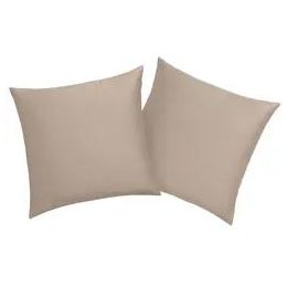 Guido Maria Kretschmer Home & Living Kissenbezug "Mila", grau (taupe), B:40cm L:40cm, Satin, Obermaterial: 100% Baumwolle, GUIDO MARIA KRETSCHMER HOME & LIVING, Kissenbezüge, Satin Qualität, in Uni Design