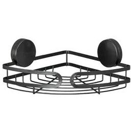 Duschregal Wenko "Static-Loc Plus Pavia", schwarz (schwarz, befestigungsgehäuse: schwarz), B:27 H:9,8 T:20,5, Stahl, Regale, Badezimmer-Ablage, Befestigen ohne bohren