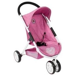Bayer Chic 2000 Puppenbuggy CHIC2000 "Speedy", pink (jeans pink), Puppenwagen, KinderB:35cm H:59cm T:54cm, Metall, Polyester, Kunststoff, mit leichtgängigen Doppelrädern, B:35cm H:59cm T:54cm