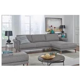 Ecksofa "CR.450, Designecksofa, Polsterecke, L-Form, 282/178 cm (B/T)", grau (lichtgrau, schwarzgrau 044, 34), B:282cm H:85cm T:178cm, Chenille COCO (72% Polyester 15% Baumwolle 13% Polyacryl), CREATION BY ROLF BENZ, Sofas, abgerundete Armlehne Schnecke, modern Landhaus, Leder oder Chenille