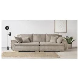 Big-Sofa Home Affaire "Katja, B: 275 cm", grau (taupe), B:275cm T:108cm, 100% Polyester, Sofas, Mega-Sofa mit 4 Zierkissen
