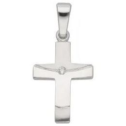 Adelia´s Kreuzanhänger ADELIA ́S "Damen & Herren 925 Silber Kreuz Anhänger mit Zirkonia", silber, Schmuckanhänger, Damen, Silber 925 (Sterlingsilber), mit Zirkonia für Damen & Herren
