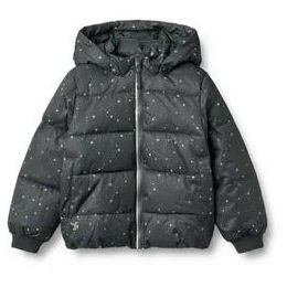 Steppjacke Wheat "Puffer Jacket Cammoe", Mädchen, Gr. 122, schwarz sea stars, Web, Obermaterial: 100% Polyester, bedruckt, casual, normal, Langarm Rippbündchen, Jacken, wasserdicht, atmungsaktiv