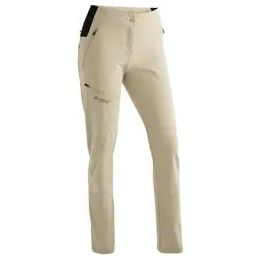 Outdoorhose Maier Sports "Latit Slim Vario W", Damen, Gr. 40, Normalgrößen, braun (hellbraun), 88% Polyester (recycelt), 12% Elasthan, Hosen, Damen Wanderhose, lange Outdoor-Hose, Trekkinghose slim