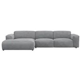 Ecksofa FLEXLUX "Lucera bequem und komfortabel durch hochwertigen Sitzaufbau, L-Form", grau (soft grau), B:319cm H:73cm T:171cm, 85% Polyester/15%Polyamide, Sofas, modern & anschmiegsam, Kaltschaum, Stahl-Wellenunterfederung