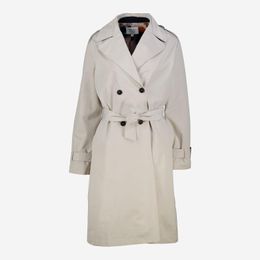 Grauer Trenchcoat mit Reverskragen