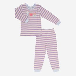 Sense Organics Lilafarbenes Pyjama-Set mit Streifenmuster
