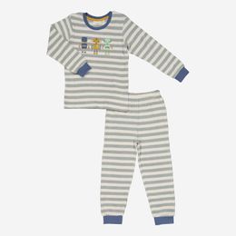 Sense Organics Grünes Pyjamaset mit Streifenmuster