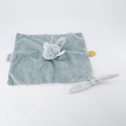 Nattou Blaue Kuscheldecke im Wal-Design, 27x27 cm