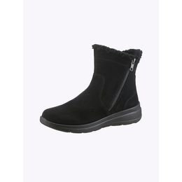 airsoft modern+ Damen Stiefelette mit doppeltem Rei&szlig;verschluss, schwarz, Gr&ouml;&szlig;e 38
