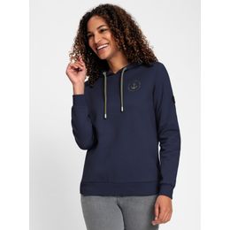 WITT Damen Sweatshirt mit angerauter Innenseite, marine, Gr&ouml;&szlig;e 42
