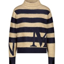monari Pullover Damen Größe M beigemeliert / navy