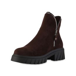 VAN HILL Stiefeletten 'Katherine' Damen Größe 37 braun Winterschuhe