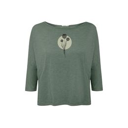 Greenbomb Shirt 'Nature Allium ' Damen Gr&ouml;&szlig;e XS beige / jade / schwarz