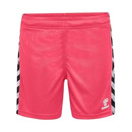 Hummel Shorts Jungen Größe 140 dunkelpink / schwarz / weiß