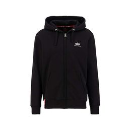 Alpha Industries Sweatshirt 'Basic Zip SL' male Black size M