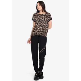 Sportalm Kitzbühel Bluse Damen Größe M beige / schwarz