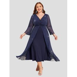 LapaPlus Cocktailkleid Damen Gr&ouml;&szlig;e 44 navy Winterkleid