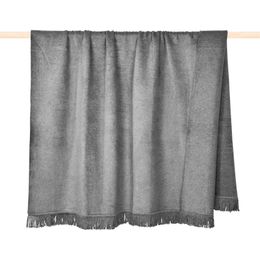 Wohndecke Pad "SYDNEY", grau, B:150cm L:200cm, Mischgewebe, Wohndecken, Made in Europe