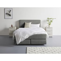Boxspringbett "Zalia erh&auml;ltlich in verschiedenen Breiten, inkl. Toppper", anthrazit, B:145cm L:217cm, LeGer Home by Lena Gercke, Komplettbetten, Boxspringbett, wahlweise mit Bonnell- oder 7-Zonen-Tonnentaschenfederkern, Topseller