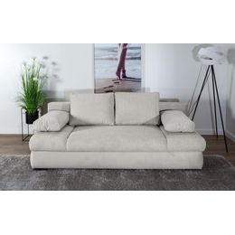 Schlafsofa Collection AB, B:200cm T:95cmhellgrau, 100%Polyester, Kinderzimmer, Sofas, "Chicago, B: 200 cm, Liegefl. 146x200 cm", mit Bettfunktion,