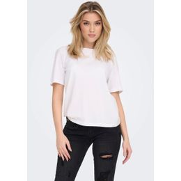 Kurzarmshirt Only "ONLOnly S/S TEE JRS NOOS", Damen, Gr. L, weiß, Jersey, Obermaterial: 100% Baumwolle, unifarben, regular fit normal, Rundhals, Shirts, regular fit, casual, Single Jersey, Baumwolle, Rundhals