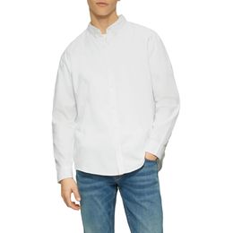 Langarmhemd QS, Herren, Gr. XXL, N-Gr, weiß, Twill, Obermaterial: 100% Baumwolle, unifarben, Casual, regular fit normal, ohne Ausschnitt, Manschette, Hemden, mit Manschetten