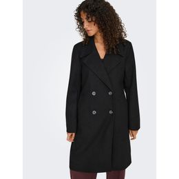 Langmantel Only "ONLADINA LIFE LONG COAT CC OTW", Damen, Gr. S, schwarz, Web, Obermaterial: 100% Polyester, unifarben, Modisch, regular fit lang, Mäntel