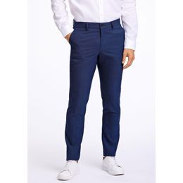 Anzughose LINDBERGH "LINDBERGH Anzughose", Herren, Gr. 44, blau (dk blau), Obermaterial: 52% Wolle, 45% Polyester, 2% Elasthan 1%, sonstige Fasern, slim fit, Hosen