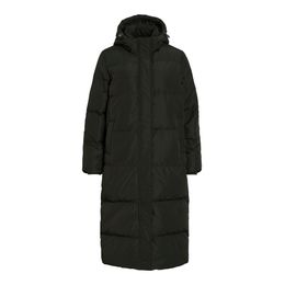 Steppmantel Vila "VISTARI LONG DOWN COAT - NOOS", Damen, Gr. 38, schwarz (schwarz beauty), Steppware, Obermaterial: 100% Polyester, unifarben, regular fit knielang, Mäntel