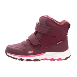 Trollkids Mädchen Winterstiefel "KIDS HAFJELL WINTER BOOTS", Gr. 34rotwood, magenta, Synthetik, Textil, Schuhe, wasserdicht, Klettverschluss,