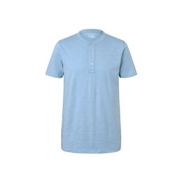 Tchibo - Kurzarm-Henley - Herren - Gr. M - hellblau