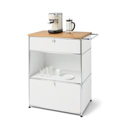 Tchibo - Kaffee-Kommode Metall »Cn3« mit 2 Schubladen - 89x52,5x102cm - hellbraun - Stahl / Aluminium / Kunststoff