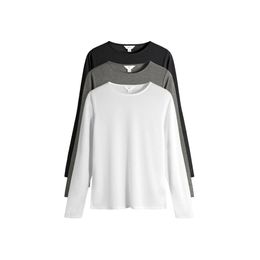 The Set Shirt Damen Gr&ouml;&szlig;e S grau / schwarz / wei&szlig;