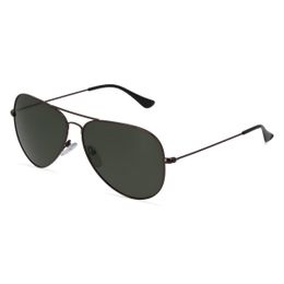 Fielmann BD 277 SUN CL | Unisex-Sonnenbrille | Fassung: Vollrand, Pilot, Edelstahl, Gun Dunkel | Glasfarbe: G15