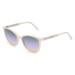 Isabel Marant IM 0078/S | Damen-Sonnenbrille | Fassung: Vollrand, Butterfly, Acetat, Creme | Glasfarbe: Blau