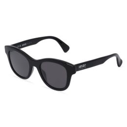 Kenzo KZ40152I | Damen-Sonnenbrille | Fassung: Vollrand, Panto, Kunststoff, Schwarz Glänzend | Glasfarbe: Grau