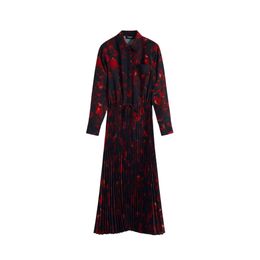 Desigual Blusenkleid Damen Gr&ouml;&szlig;e 42 rot / dunkelrot / schwarz Winterkleid